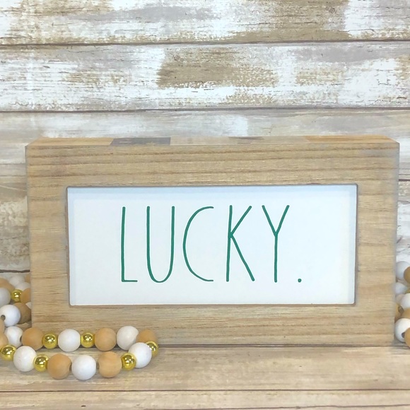 Rae Dunn | Accents | Rae Dunn Rustic Wood Farmhouse St Patricks Day ...